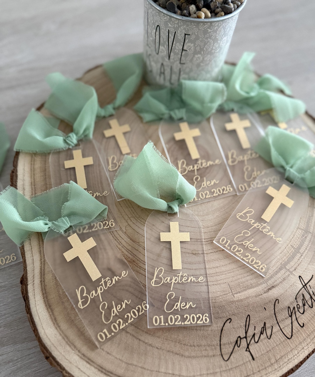 Wedding Favor Decoration - Personalized Frosted Plexiglass Place Card ...