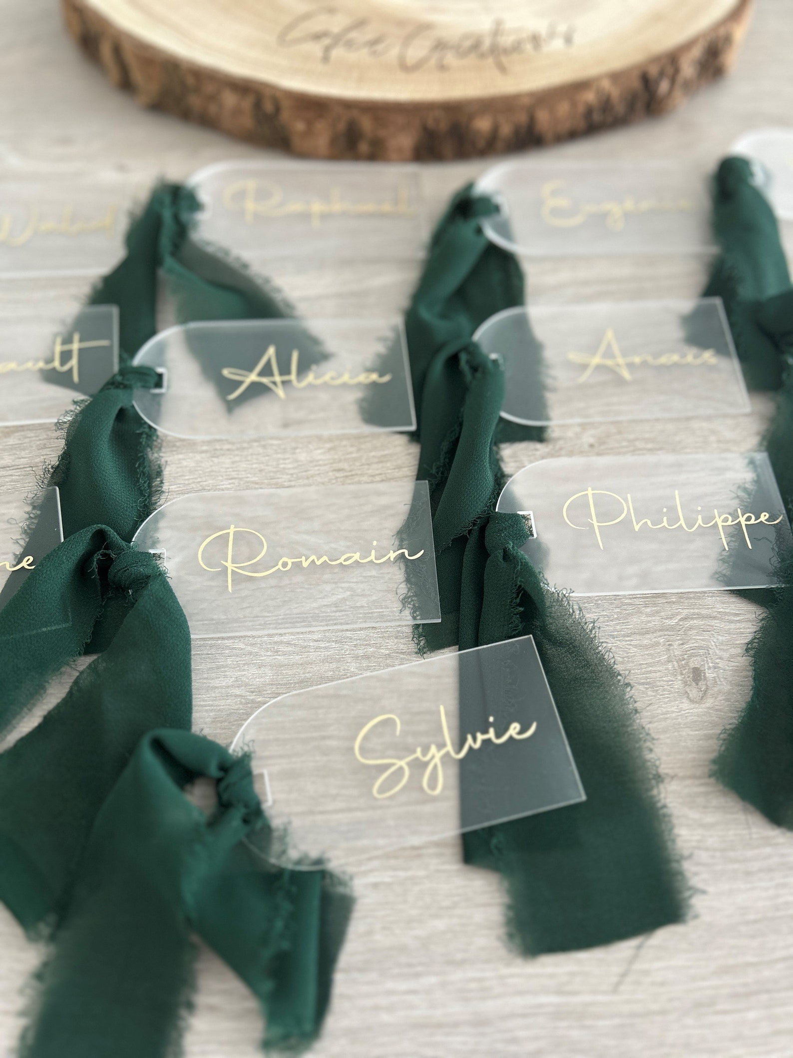 Personalized Frosted Plexiglass Place Marker - Wedding Decoration ...