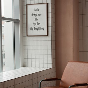 Right Place Right Time Affirmations Print Affirmations Wall Art Prints ...