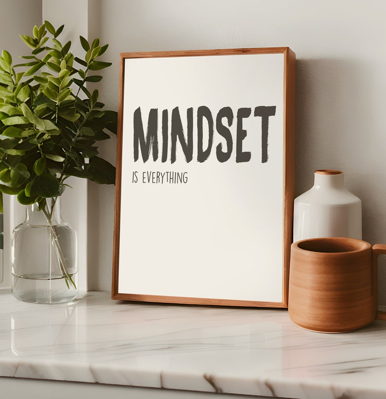 Mindset is Everything Motivation Print Motivation Wall Art - Etsy