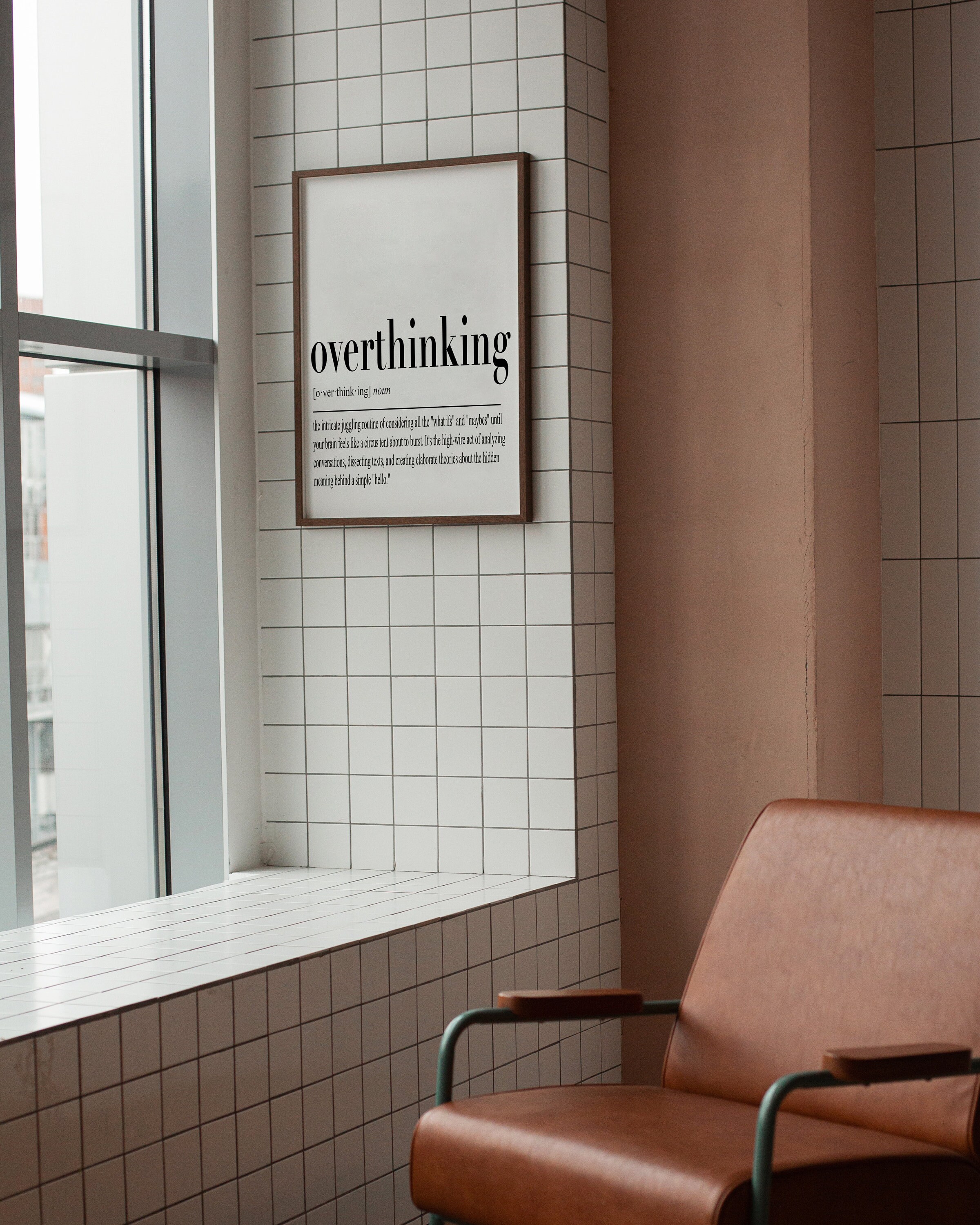 Overthinking Definition Print: Funny Mental Health Wall Art (digital ...