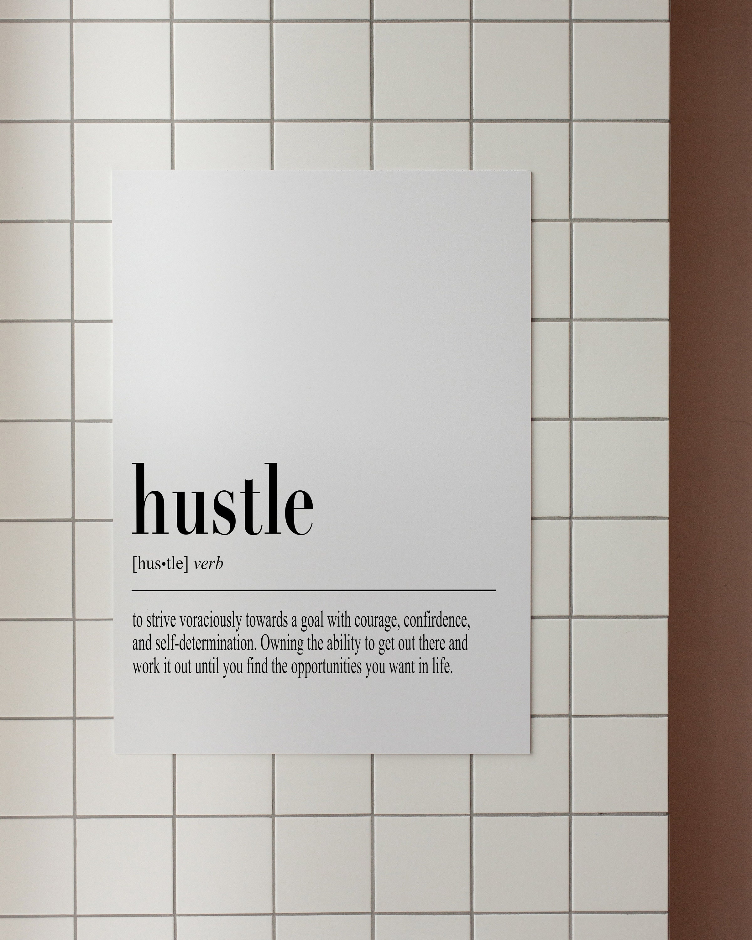 Hustle Definition Print Hustle Wall Art Prints Hustle Last Minute Gift ...