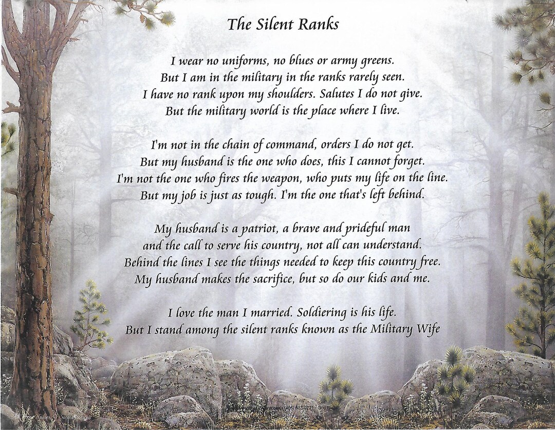 Personalized Gifts Occupations, Military, Poems, Suitable to Frame ...