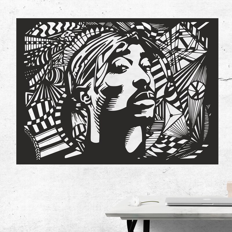 Tupac Abstract - Etsy