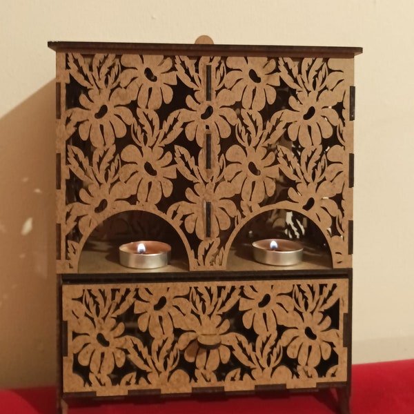 Candle Box With Drawer - Etsy