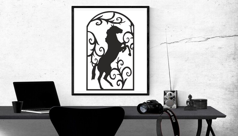 Caballo SVG/DXF - Descarga digital (Dxf, Svg, Pdf, Cdr, Ai) - Láser CNC ...