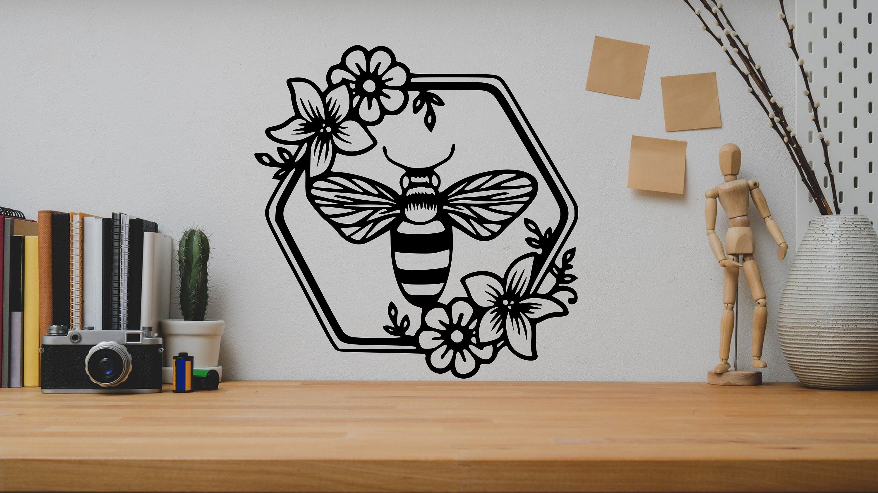Bee SVG/DXF Flower Svg/dxf Digital Download dxf, Svg, Pdf, Cdr, Ai ...