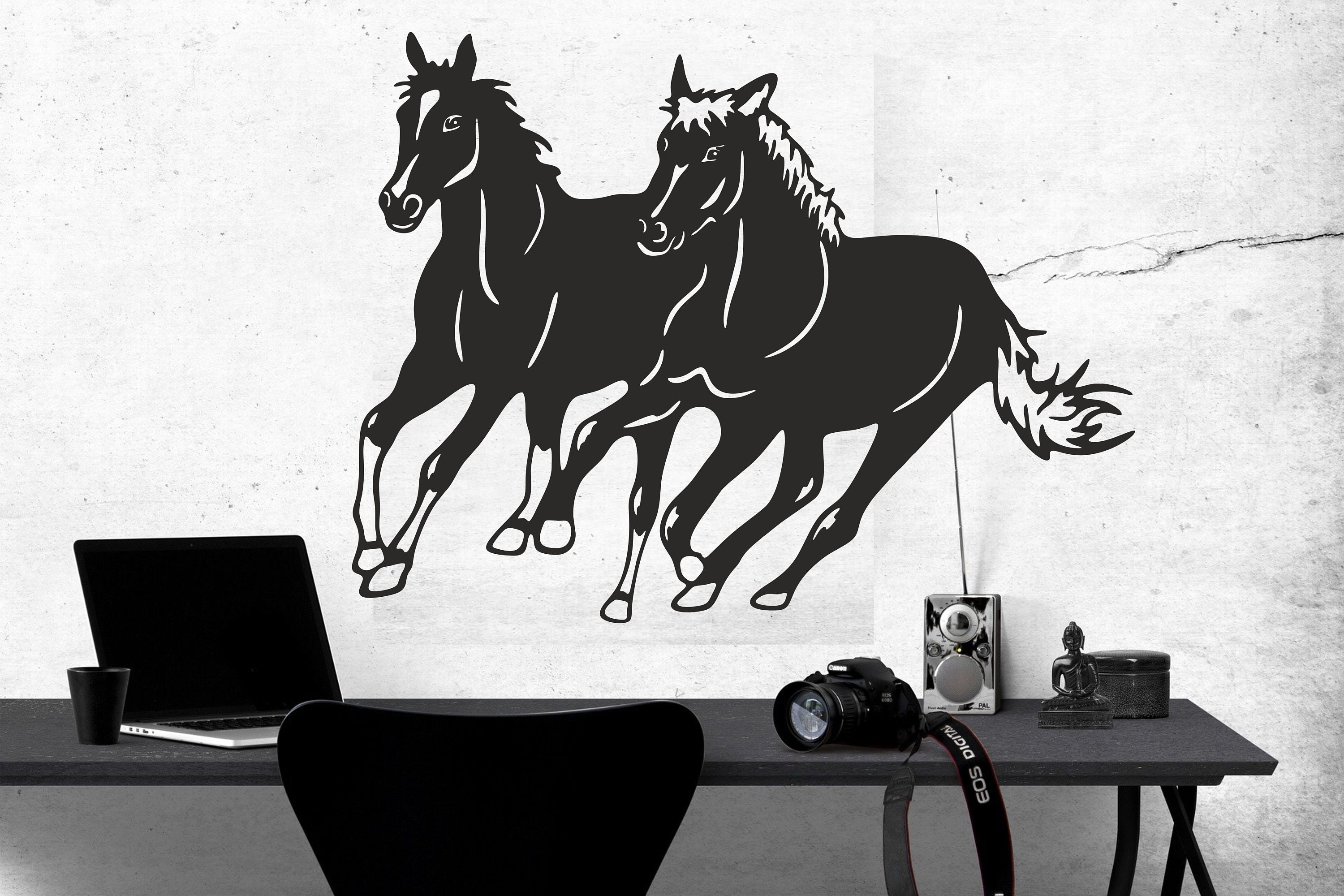 Caballo SVG/DXF - Descarga digital Pdf, Dxf, Cdr, Ai, Svg - Láser CNC ...