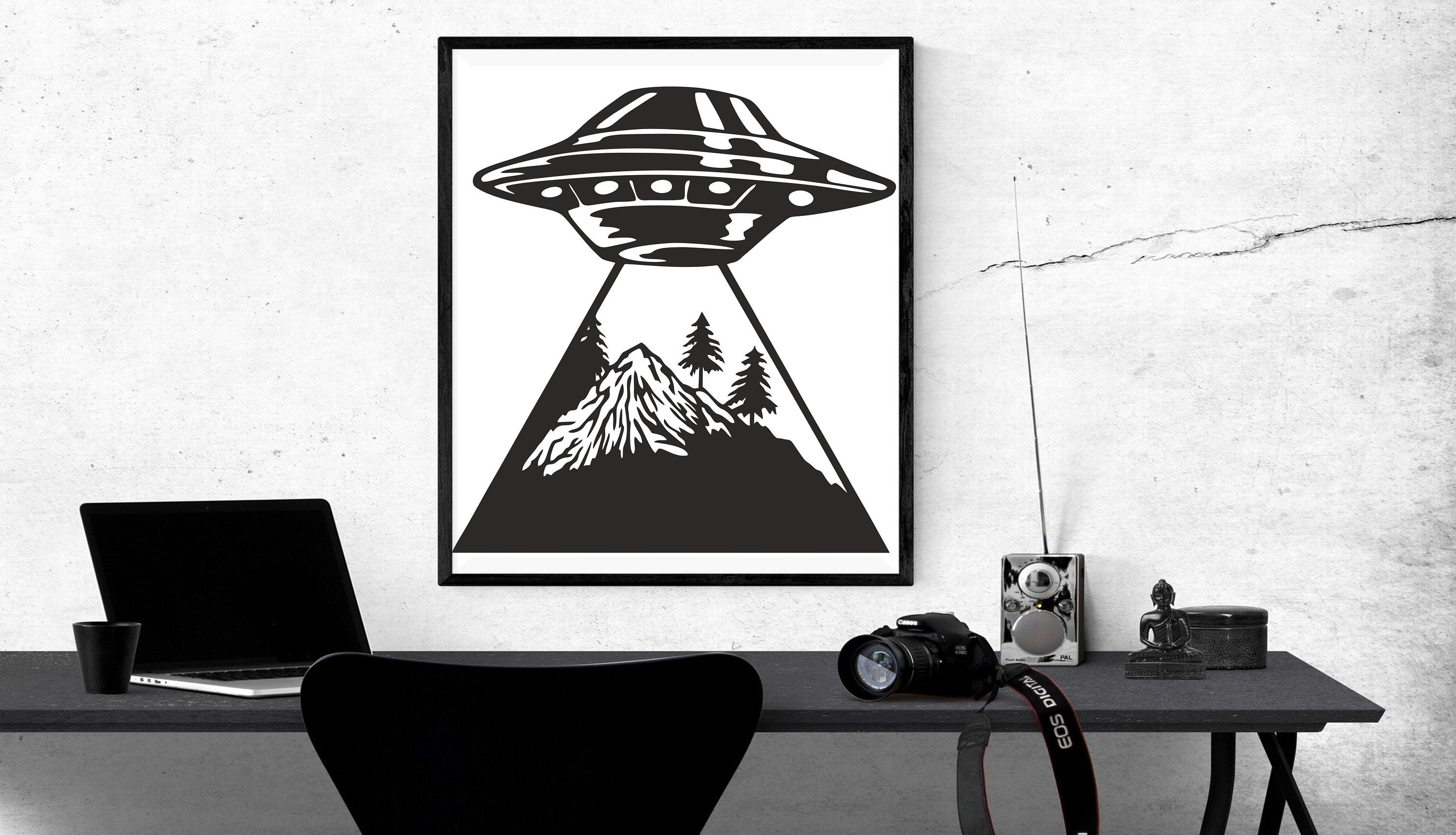 UFO SVG/DXF Mountain Dxf/svg Digital Download - Etsy
