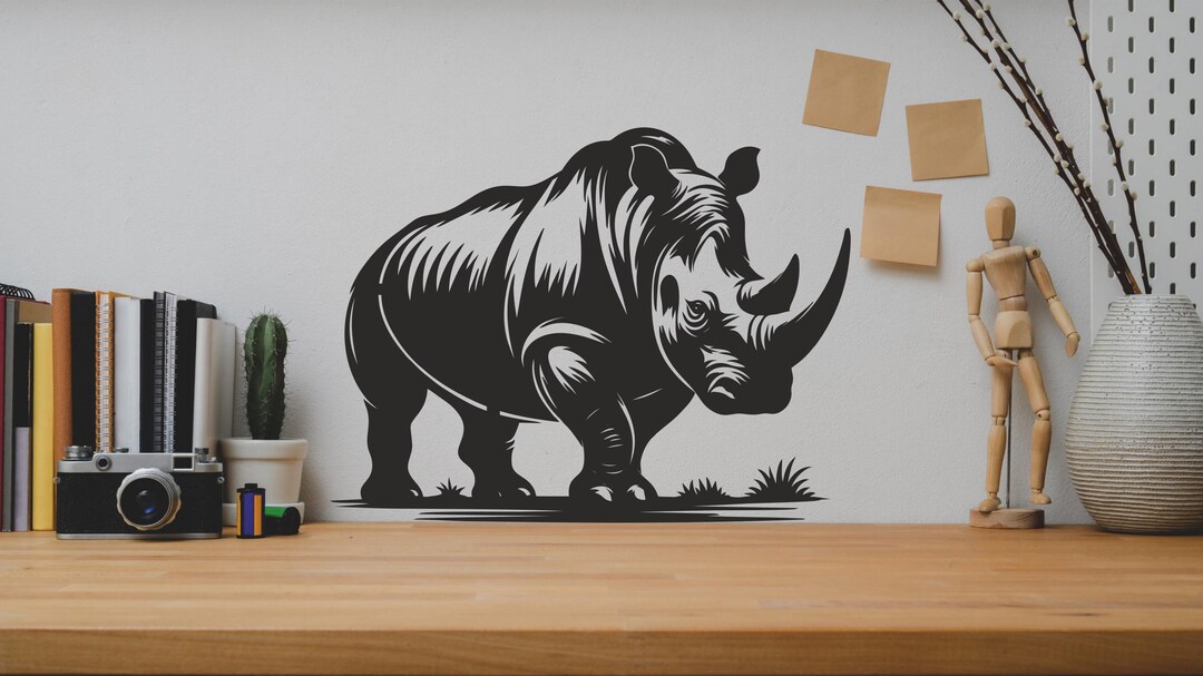 Rhino SVG/DXF - Digital Download Pdf, Dxf, Cdr, Ai, Svg - Laser CNC ...