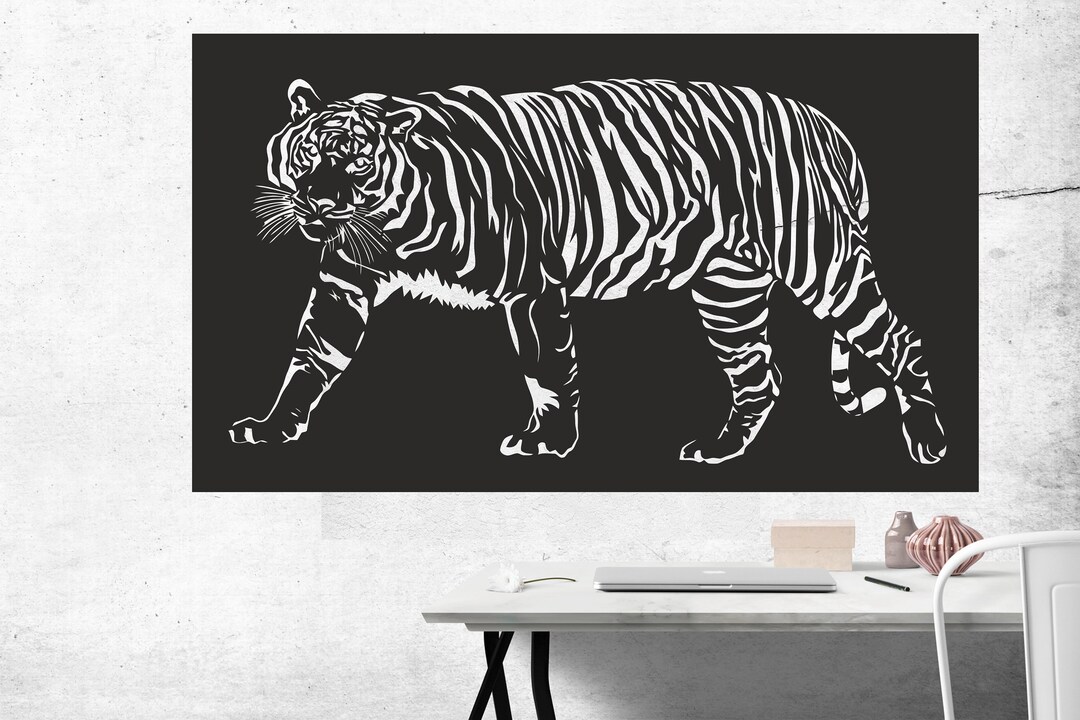 Tiger SVG/DXF - Digital Download Pdf, Dxf, Cdr, Ai, Svg - Laser CNC ...