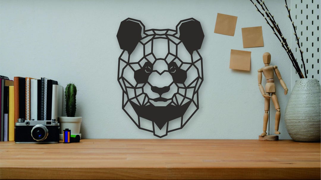 Geometric Panda SVG/DXF - Digital Download Pdf, Dxf, Cdr, Ai, Svg ...