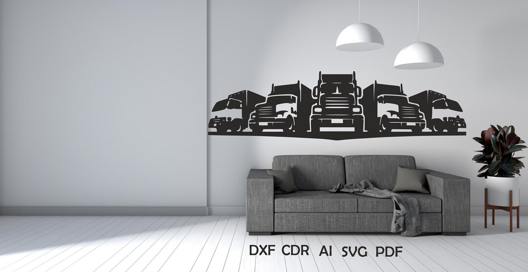 Truck SVG/DXF - Digital Download Svg,dxf,pdf,ai,cdr - Laser Cnc Plasma ...