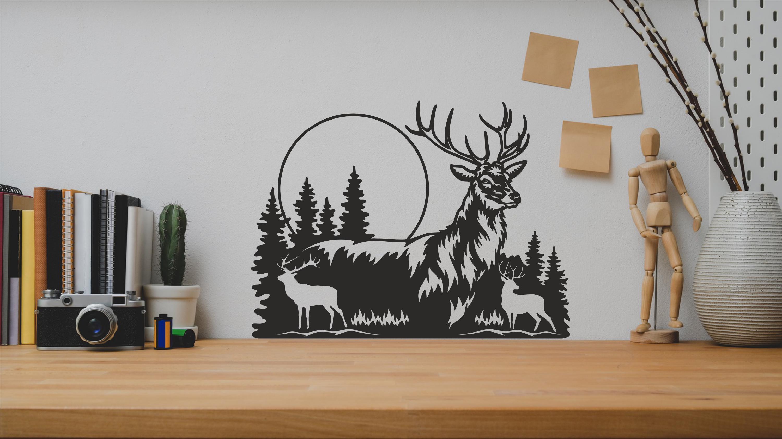 Deer SVG Files - Deer DXF Files - Digital Download Pdf, Dxf, Cdr, Ai ...
