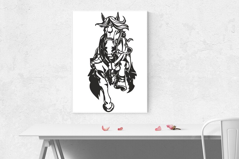 Caballo SVG/DXF Descarga digital Pdf, Dxf, Cdr, Ai, Svg Láser CNC ...
