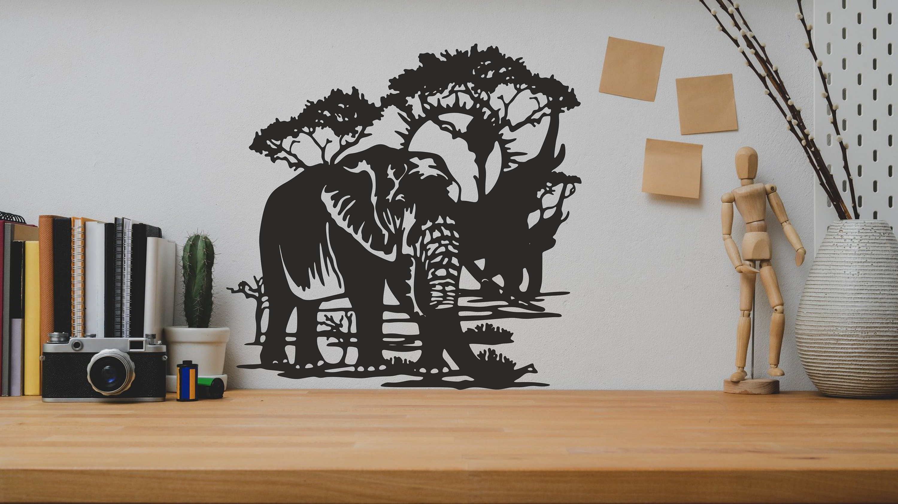 Elephant SVG/DXF - Digital Download Pdf, Dxf, Cdr, Ai, Svg - Laser CNC ...