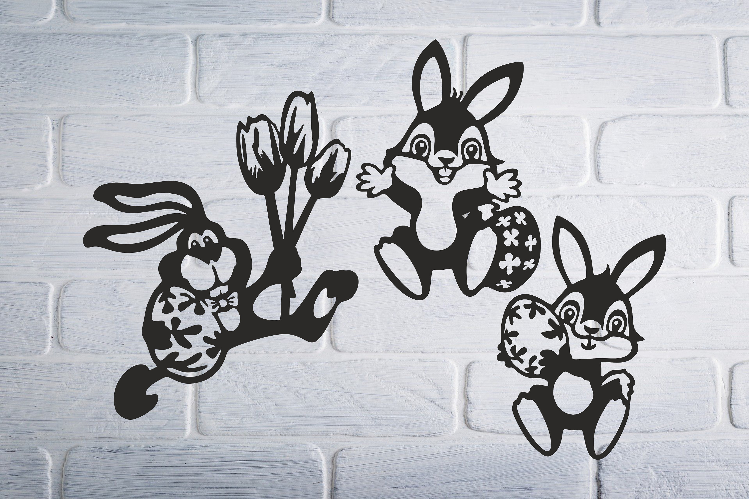 Easter Bunny SVG/DXF Digital Download dxf, Svg, Pdf, Cdr, Ai Laser CNC ...