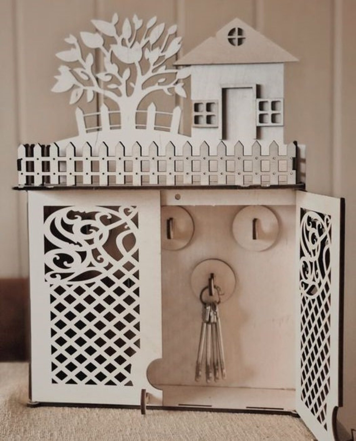 Wooden Key Box Cabinet Keys Storage Laser Cut, Cnc Cut, Glowforge Cut ...