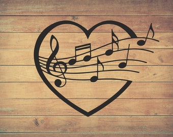 Music Notes, Music Notes Svg, Notes Dxf, Music Dxf, Svg, Eps, Png Files ...