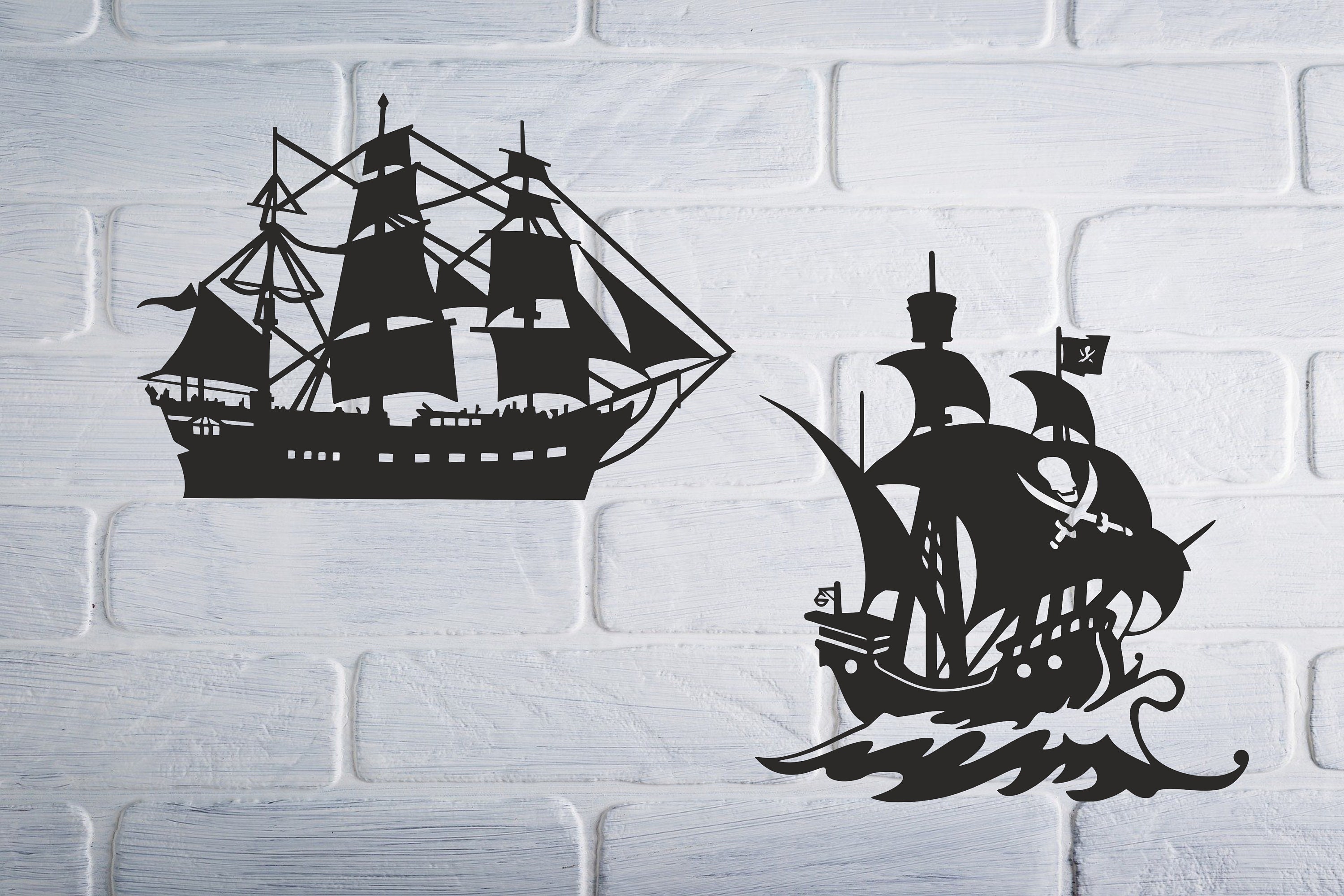 Pirate Ship SVG/DXF - Digital Download Svg,dxf,pdf,ai,cdr - Laser Cnc ...