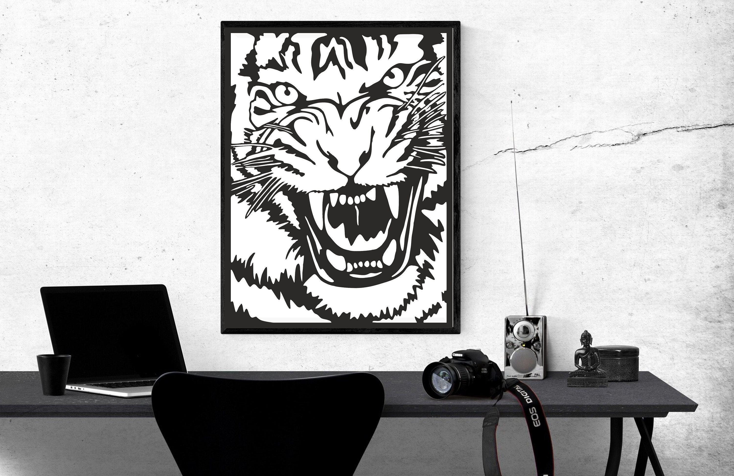 Tiger SVG/DXF Digital Download Pdf Dxf Cdr Ai Svg - Etsy