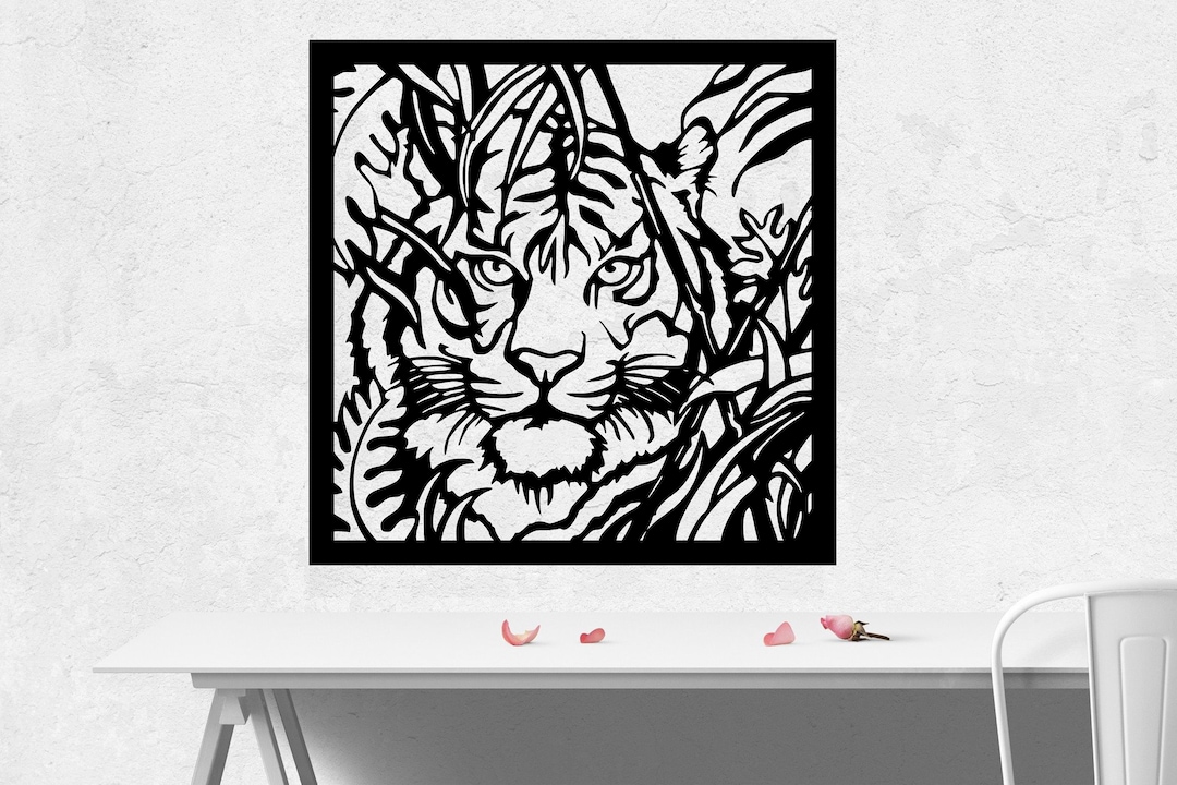 Tiger SVG/DXF - Digital Download Pdf, Dxf, Cdr, Ai, Svg - Laser CNC ...