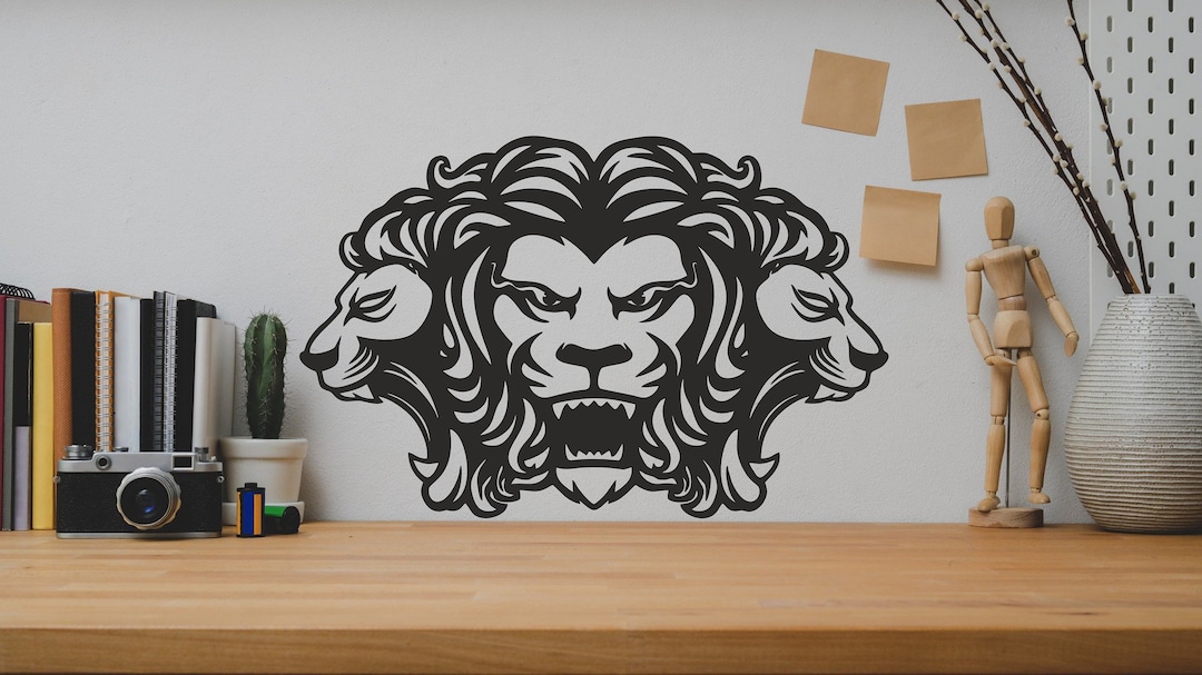 Lion SVG/DXF - Digital Download Pdf, Dxf, Cdr, Ai, Svg - Laser CNC ...