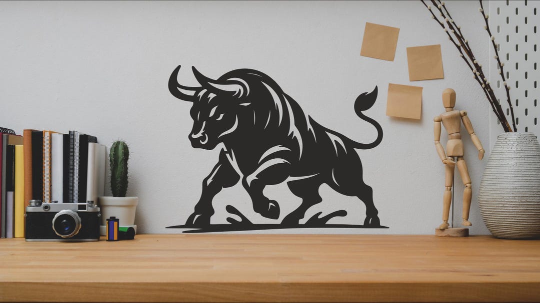 Bull SVG/DXF - Digital Download Pdf, Dxf, Cdr, Ai, Svg - Laser CNC ...