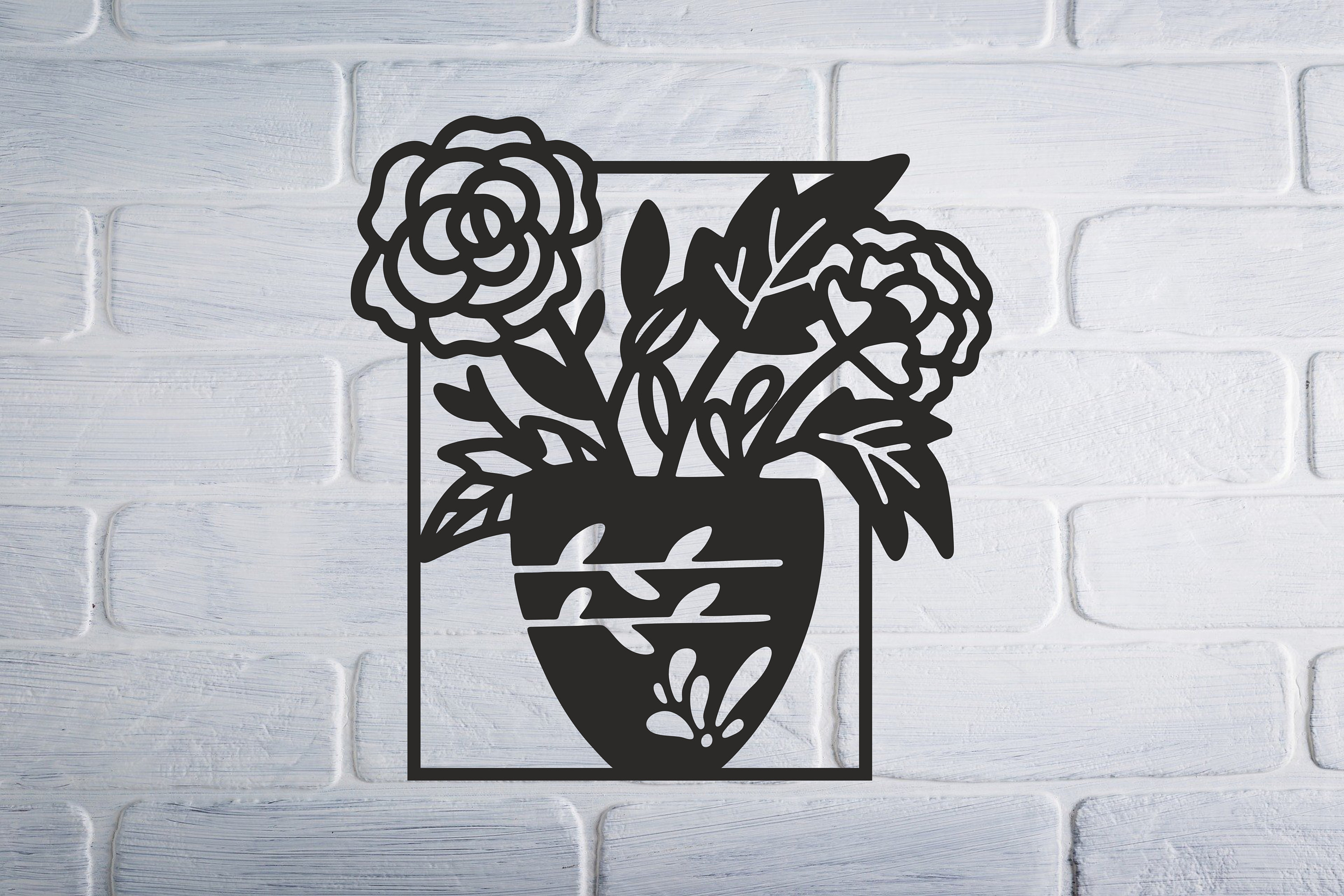 Flower Wall Decor Cut Files CNC laser Cutplasmaglowforge - Etsy
