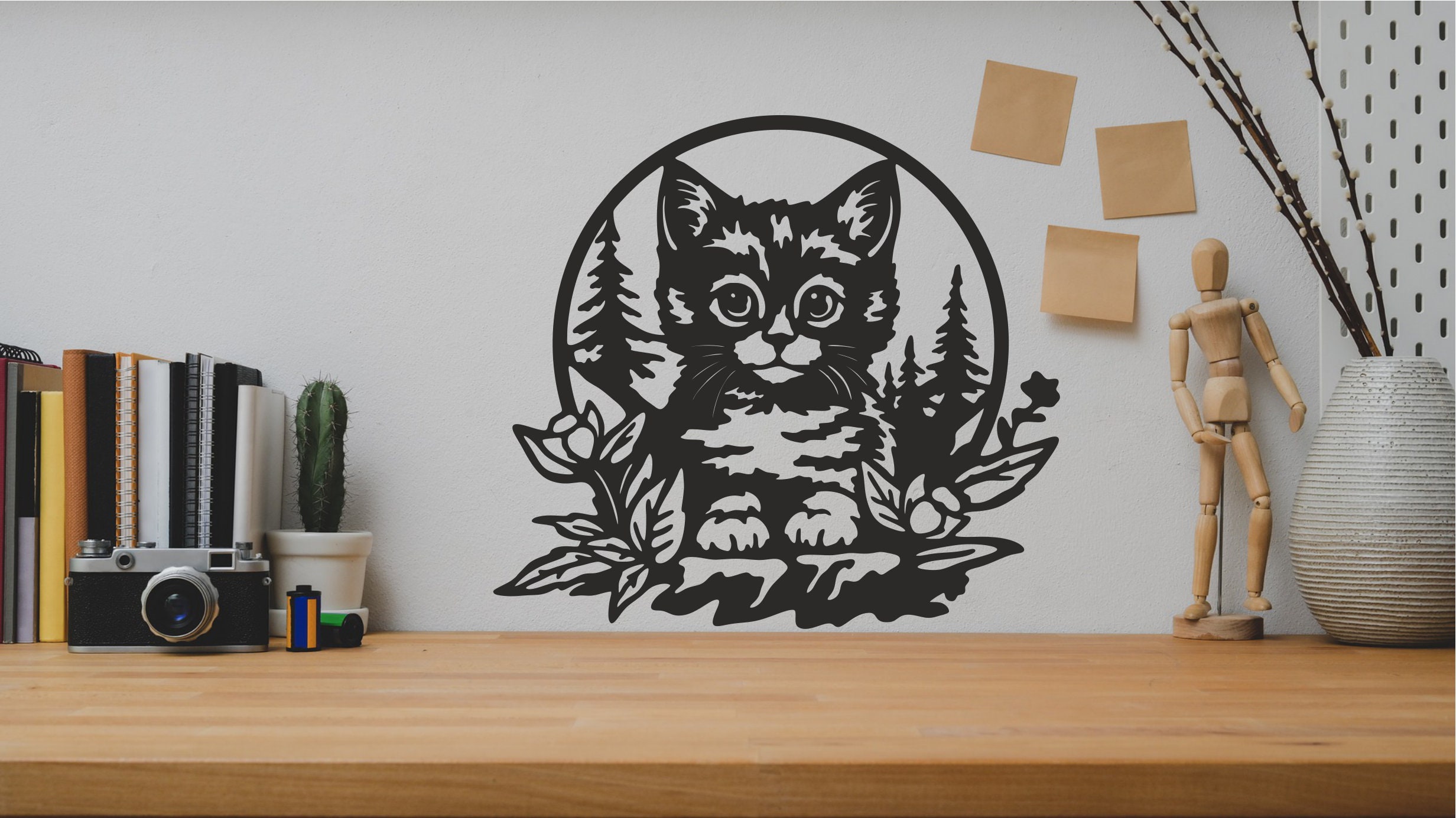 Cat SVG/DXF - Digital Download Pdf, Dxf, Cdr, Ai, Svg - Laser CNC ...