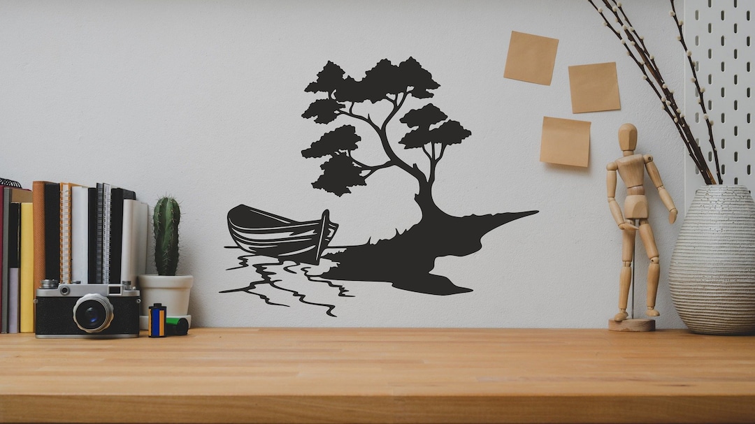 Barco SVG/DXF Árbol Svg/Dxf Descarga digital Dxf, Svg, Pdf, Cdr, Ai ...