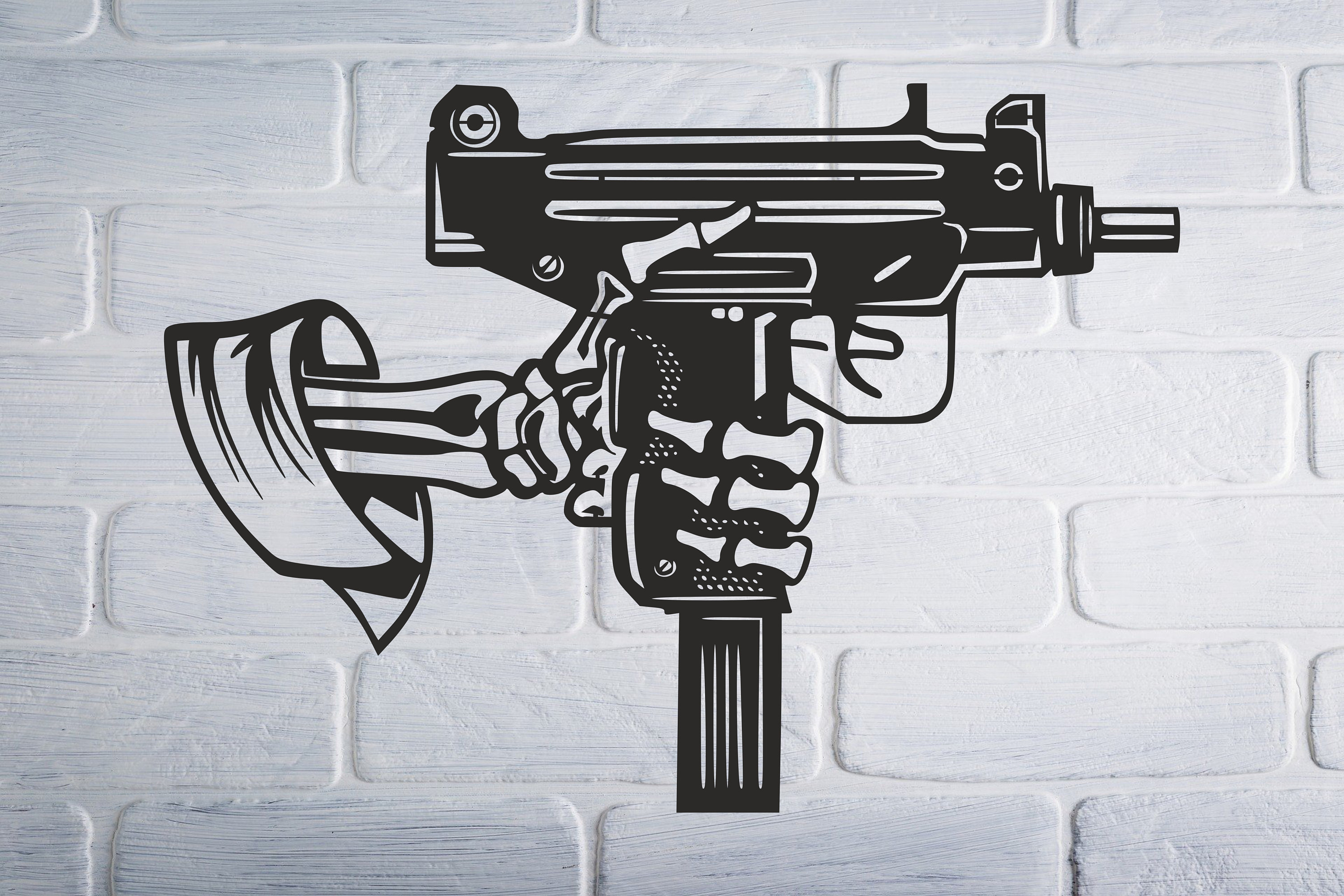 Weapon SVG/DXF Uzi Svg/dxf Gun Svg/dxf Digital - Etsy