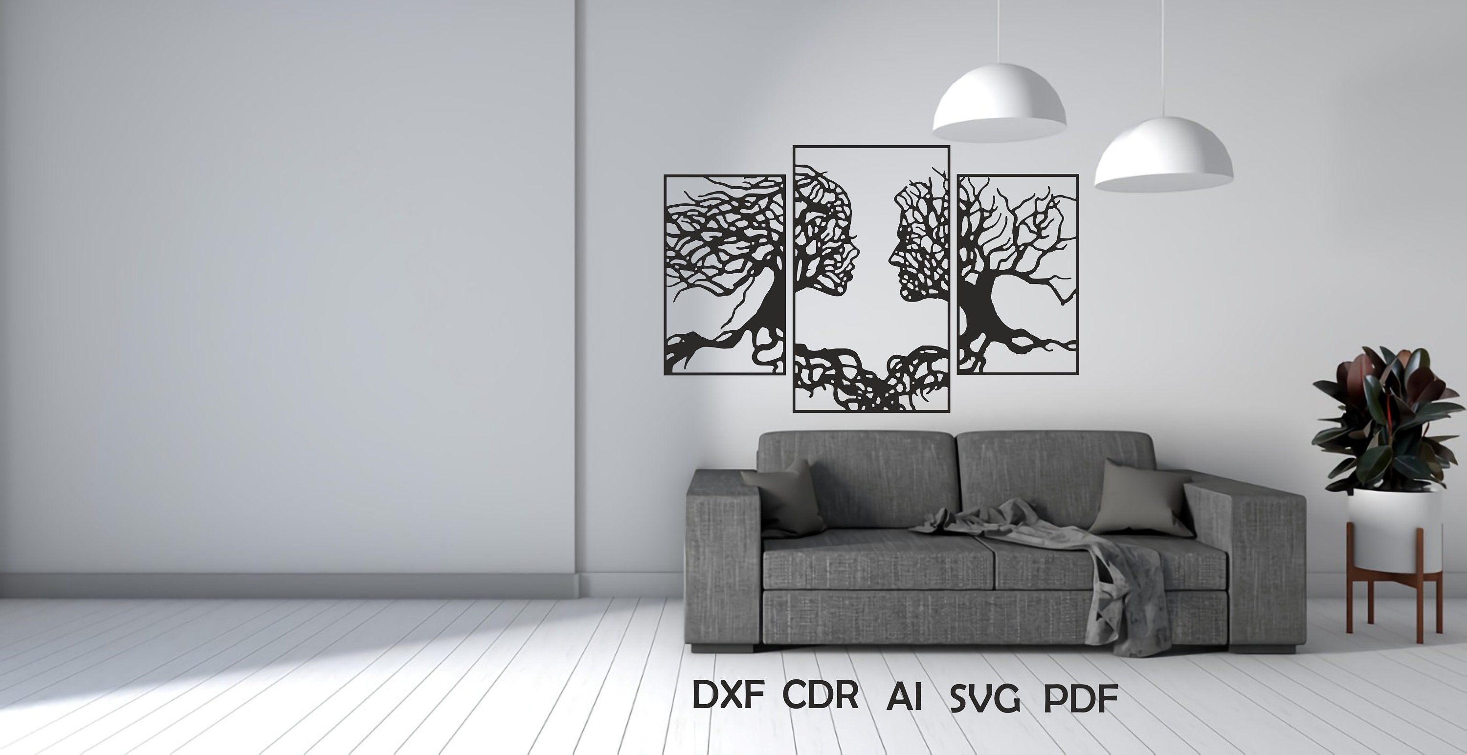 Tree Silhouette SVG/DXF Digital Download - Etsy