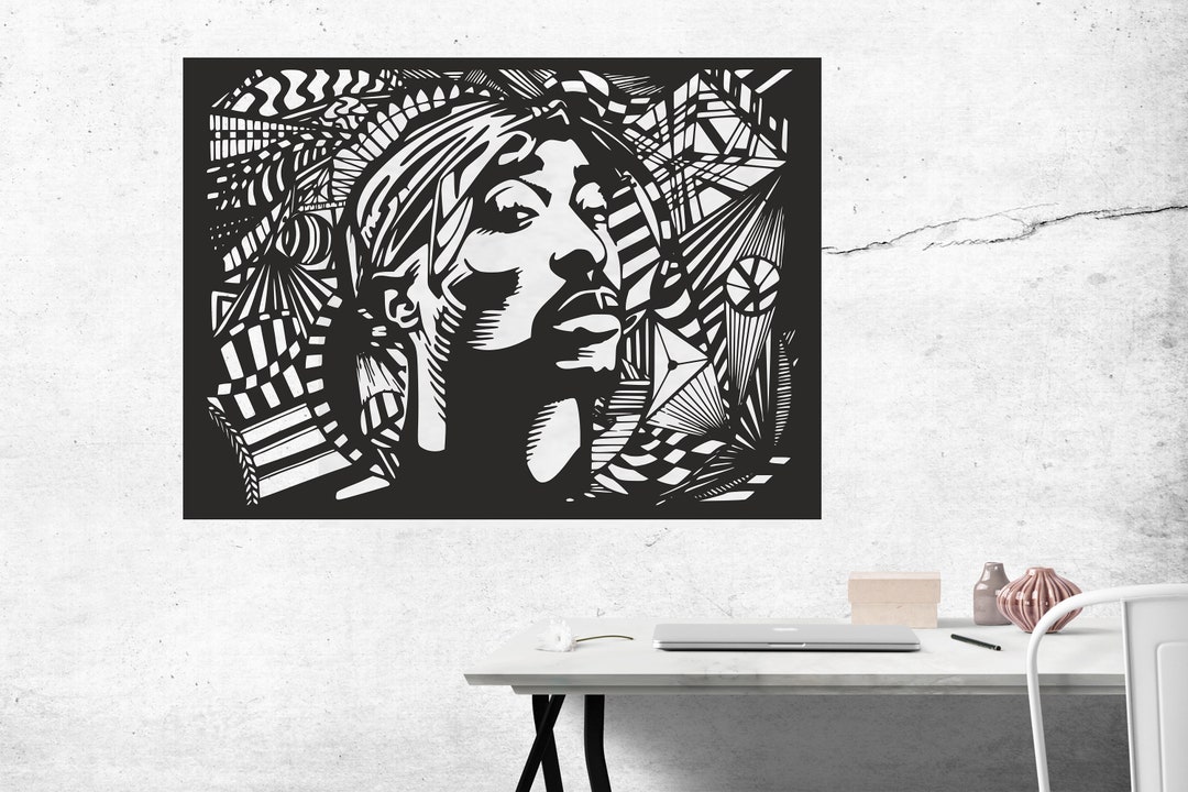 TUPAC SVG/DXF Digital Download Svg,dxf,pdf,ai,cdr Laser Cnc Plasma ...