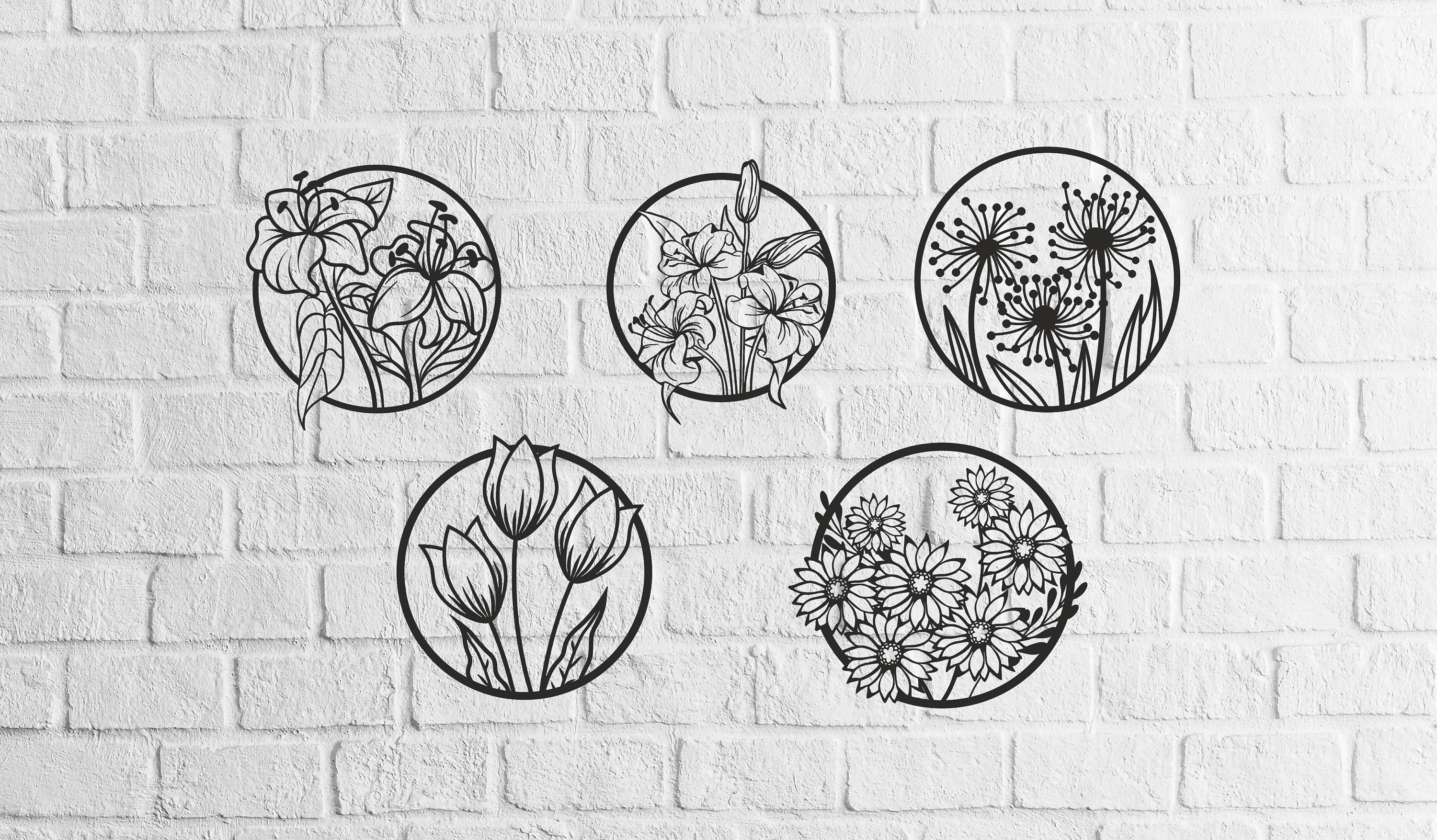 Flower SVG/DXF - Digital Download (dxf, Svg, Pdf, Cdr, Ai) - Laser CNC ...