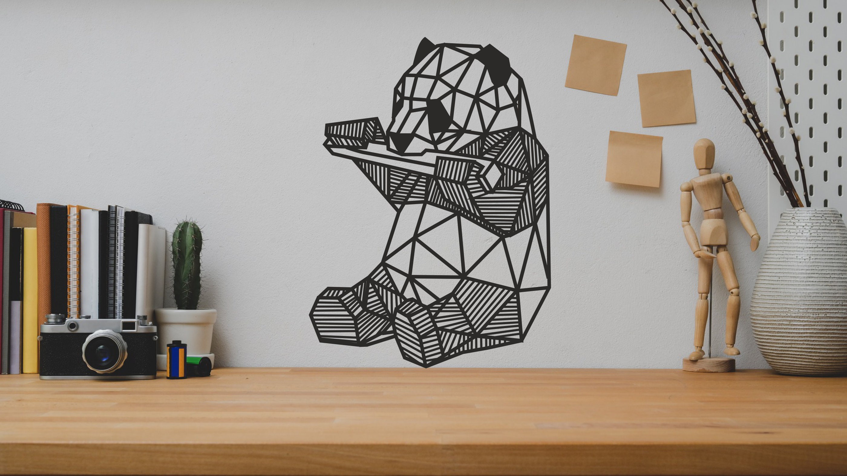 Geometric Panda SVG/DXF - Digital Download Pdf, Dxf, Cdr, Ai, Svg ...