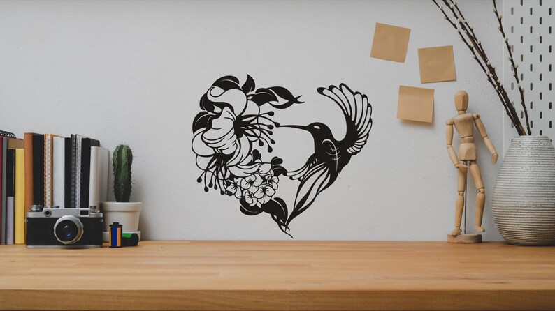 Colibrí SVG/DXF Descarga digital Dxf, Svg, Pdf, Cdr, Ai Láser CNC ...