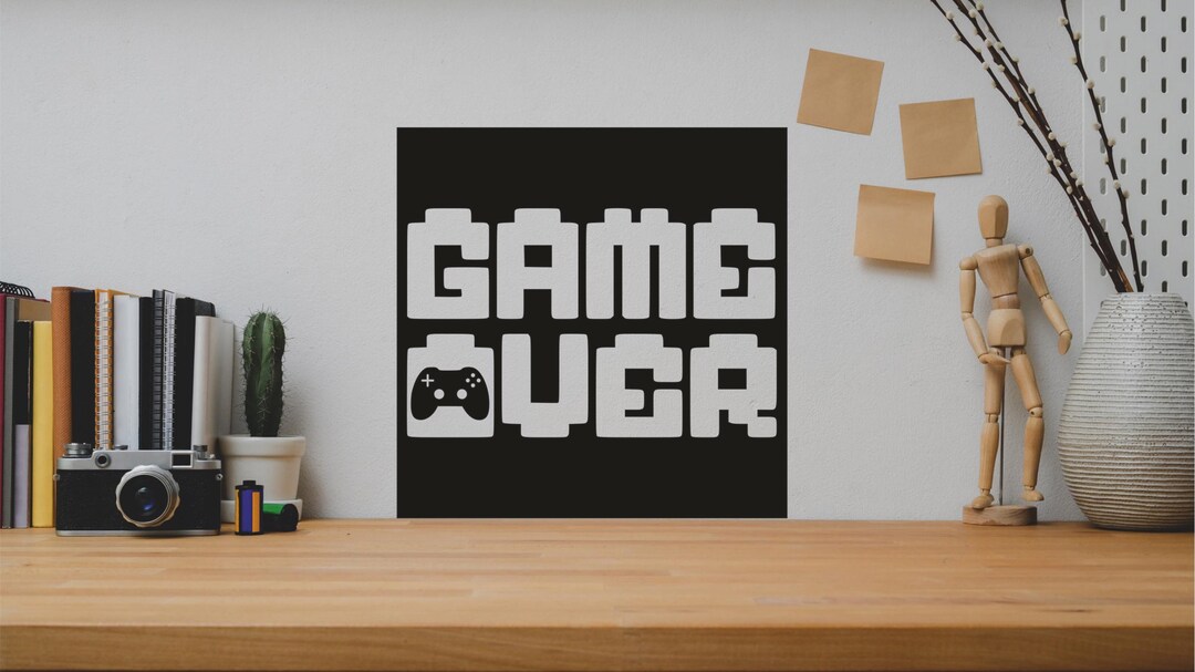 Game Over SVG/DXF - Digital Download (dxf, Svg, Pdf, Cdr, Ai) - Laser ...