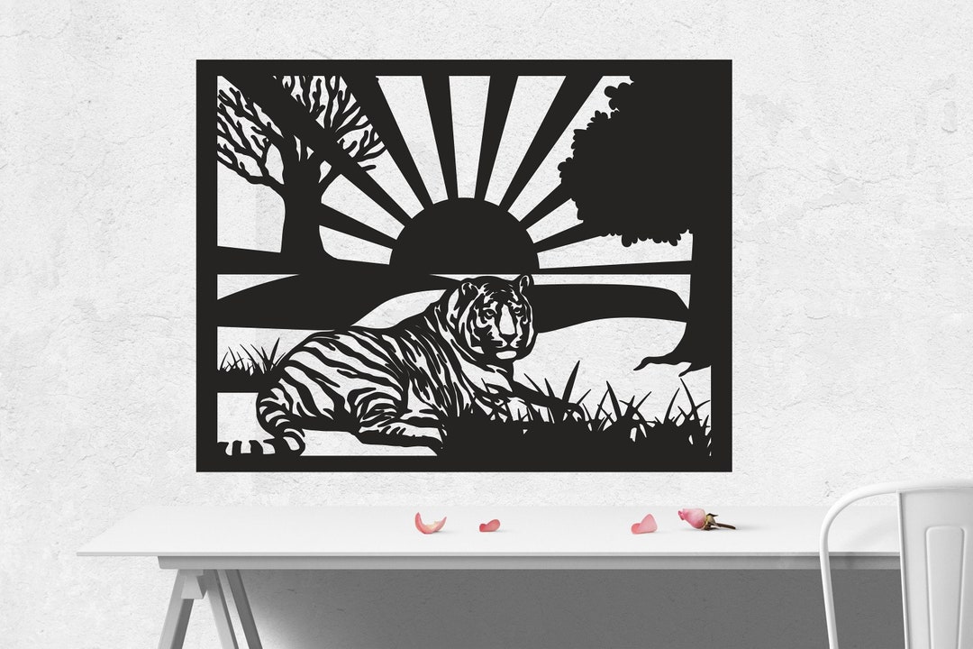 Tiger SVG/DXF - Digital Download Pdf, Dxf, Cdr, Ai, Svg - Laser CNC ...