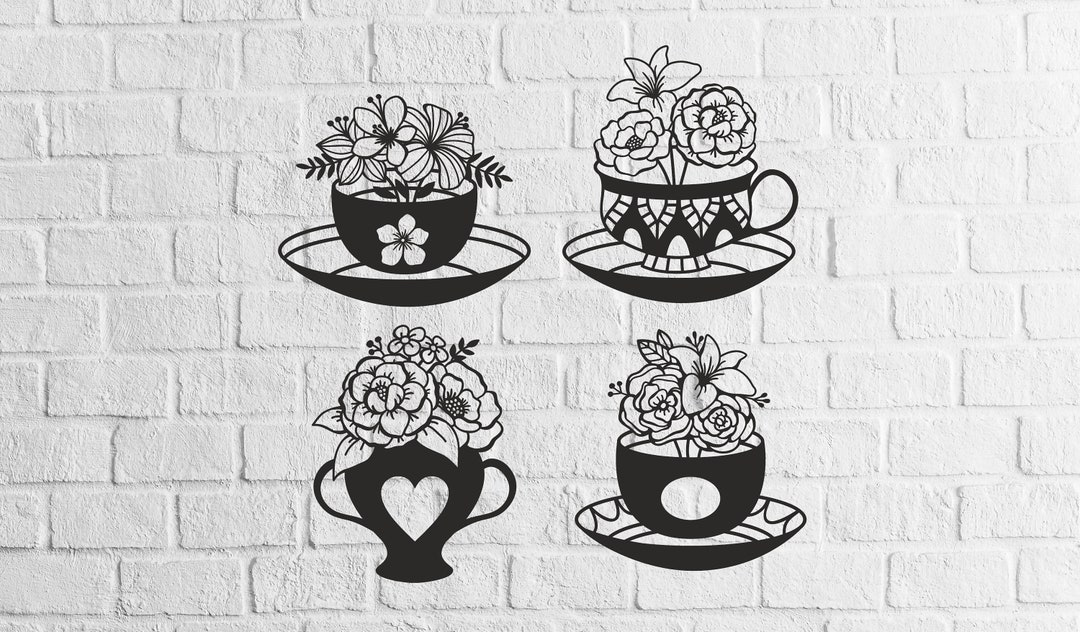 Flower SVG/DXF - Digital Download (dxf, Svg, Pdf, Cdr, Ai) - Laser CNC ...
