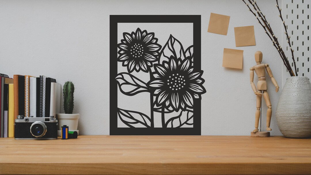 Sunflower SVG Files - Sunflower DXF Files - Digital Download (dxf, Svg ...