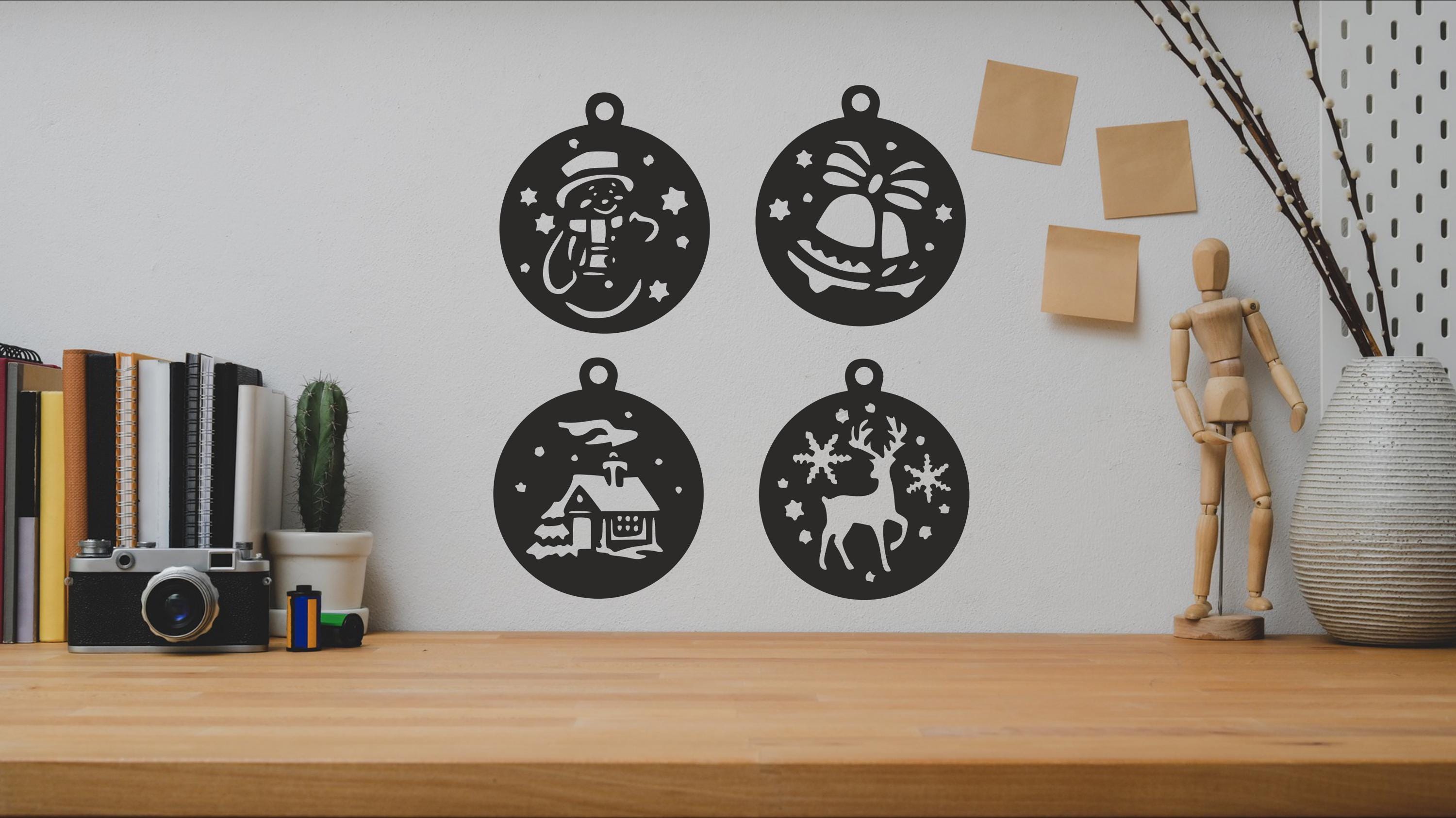 Christmas Balls SVG/DXF - Digital Download (dxf, Svg, Pdf, Cdr, Ai ...