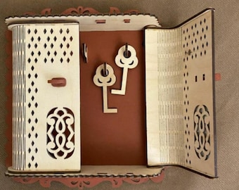 Laser Cut Wooden Key Box Cabinet Keys Storage Instant Download Vector ...