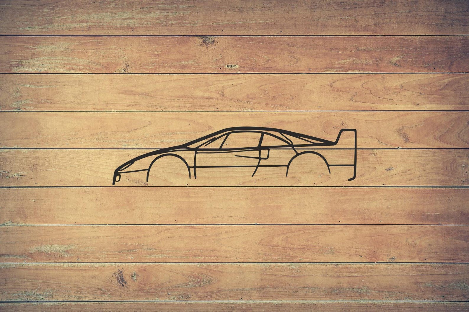 F40 SVG | F40 DXF| Supercar Vector Digital File | Dxf, Ai, Cdr, Pdf ...