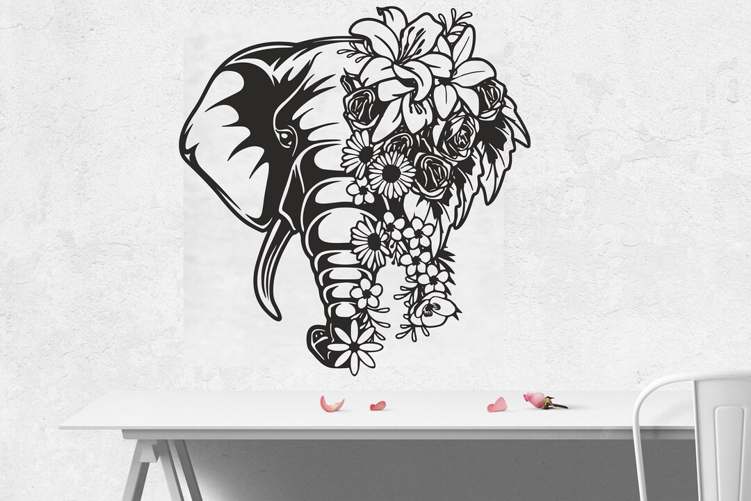 Elephant SVG/DXF - Digital Download (dxf, Svg, Pdf, Cdr, Ai) - Laser ...