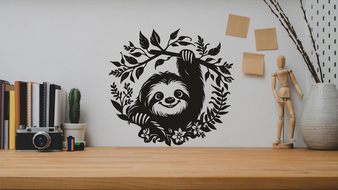 Sloth SVG/DXF - Digital Download Pdf, Dxf, Cdr, Ai, Svg - Laser CNC ...