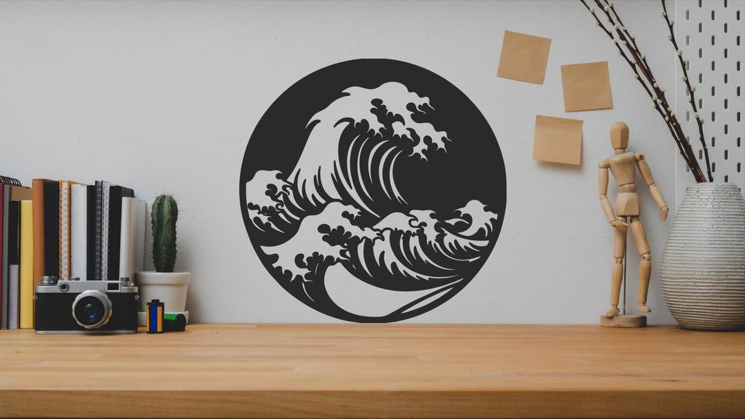 Wave up SVG/DXF - Digital Download Svg,dxf,pdf,ai,cdr - Laser Cnc ...