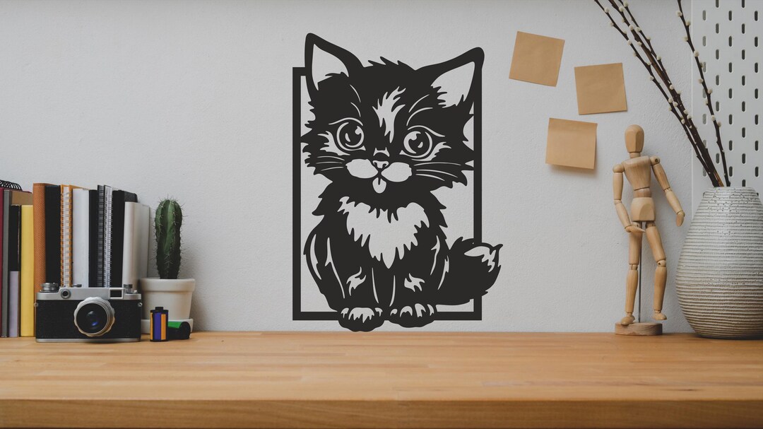 Cat SVG/DXF - Digital Download Pdf, Dxf, Cdr, Ai, Svg - Laser CNC ...