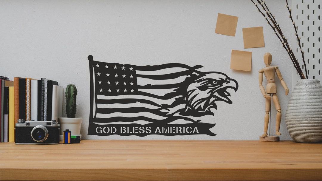 American Flag SVG/DXF, Eagle Svg/dxf - Digital Download Pdf, Dxf, Cdr ...