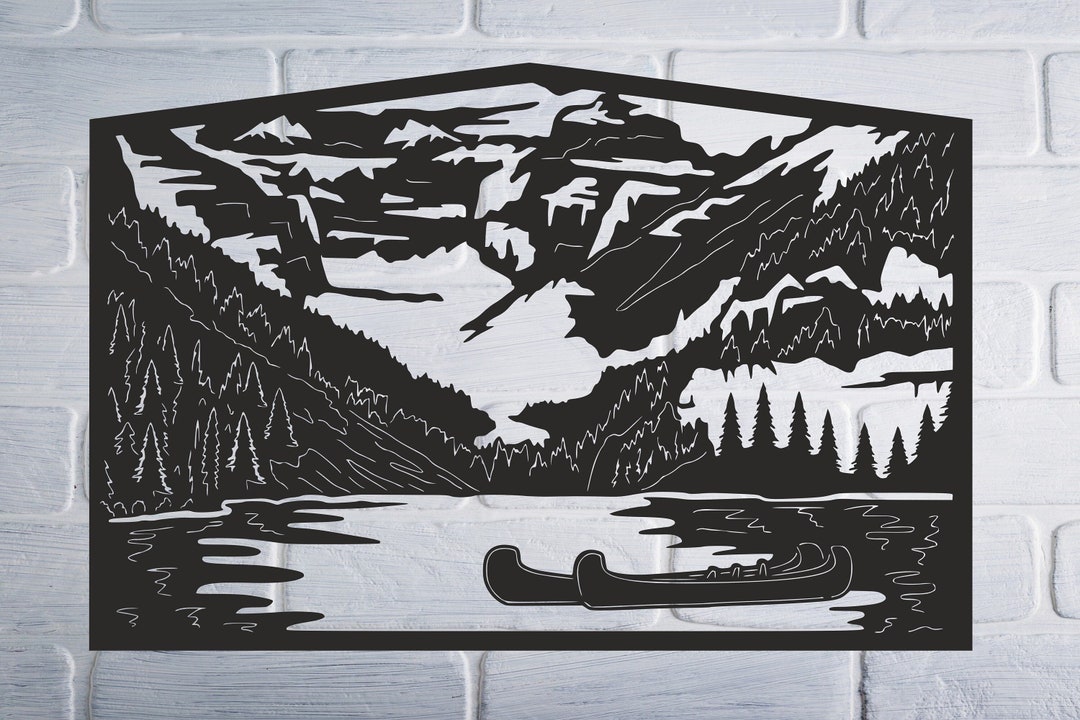 Landscape SVG/DXF - Mountain Dxf/svg - Digital Download (dxf, Svg, Pdf ...